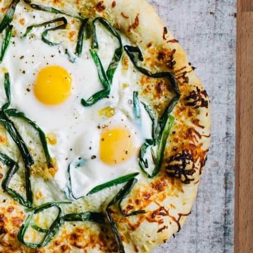 Egg Pizza with Scallions – A Couple Cooks