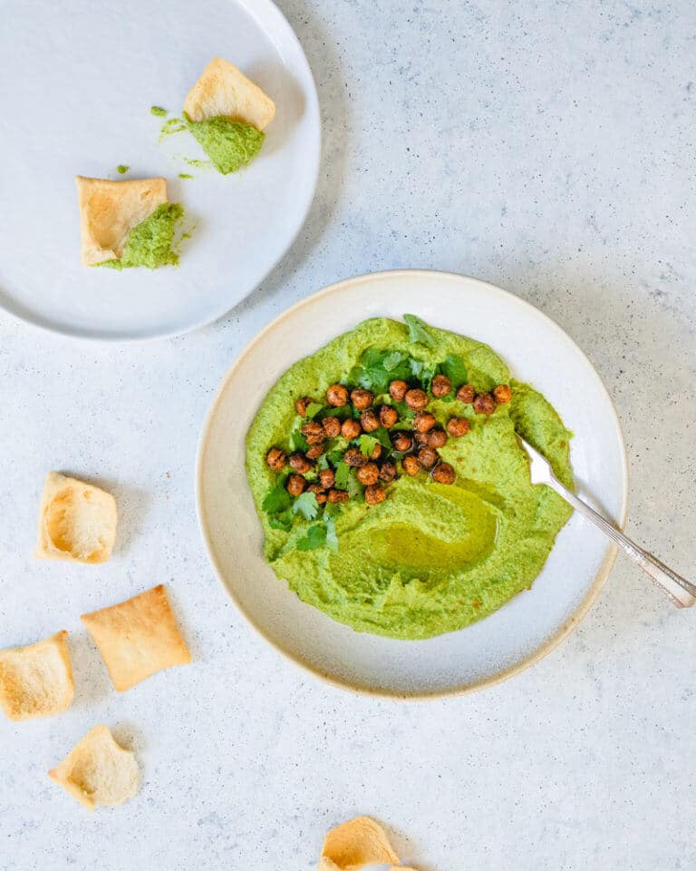Glowing Green Hummus – A Couple Cooks
