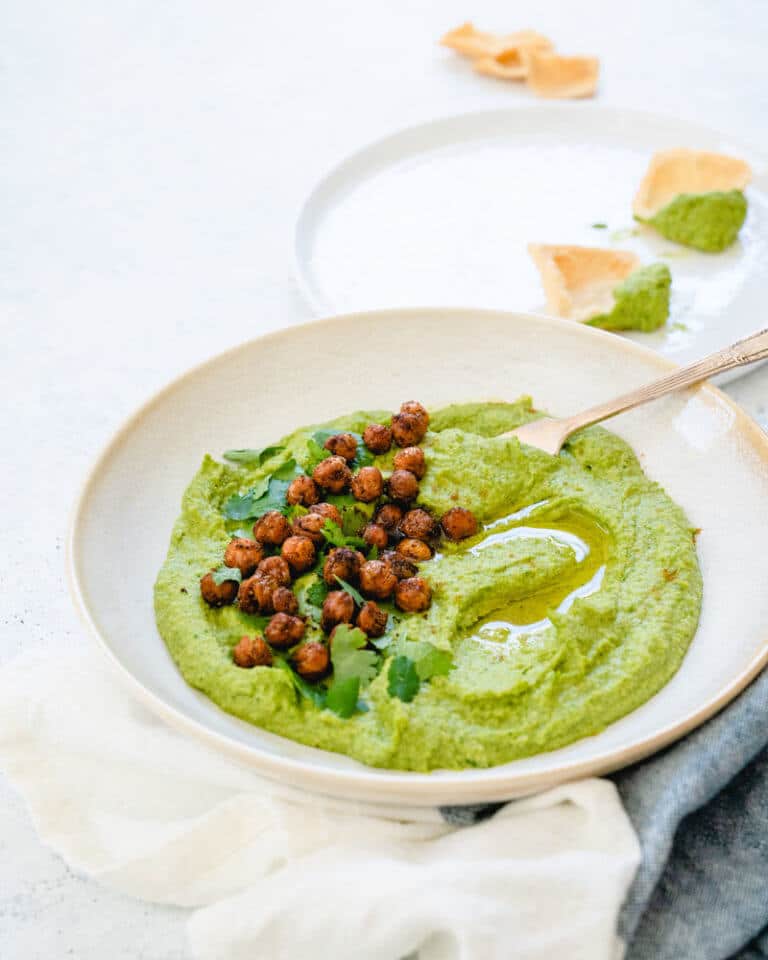 Glowing Green Hummus – A Couple Cooks
