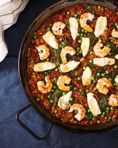 Easy Shrimp Paella – A Couple Cooks