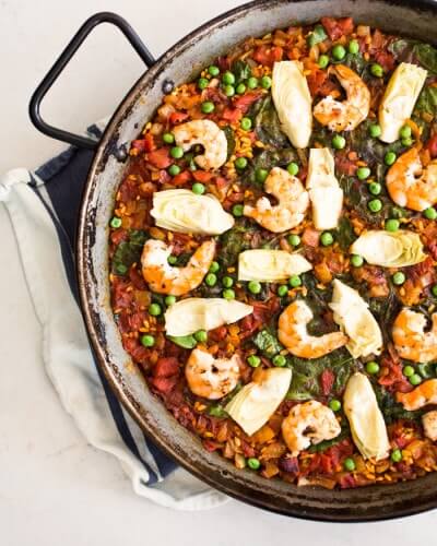 Easy Shrimp Paella – A Couple Cooks