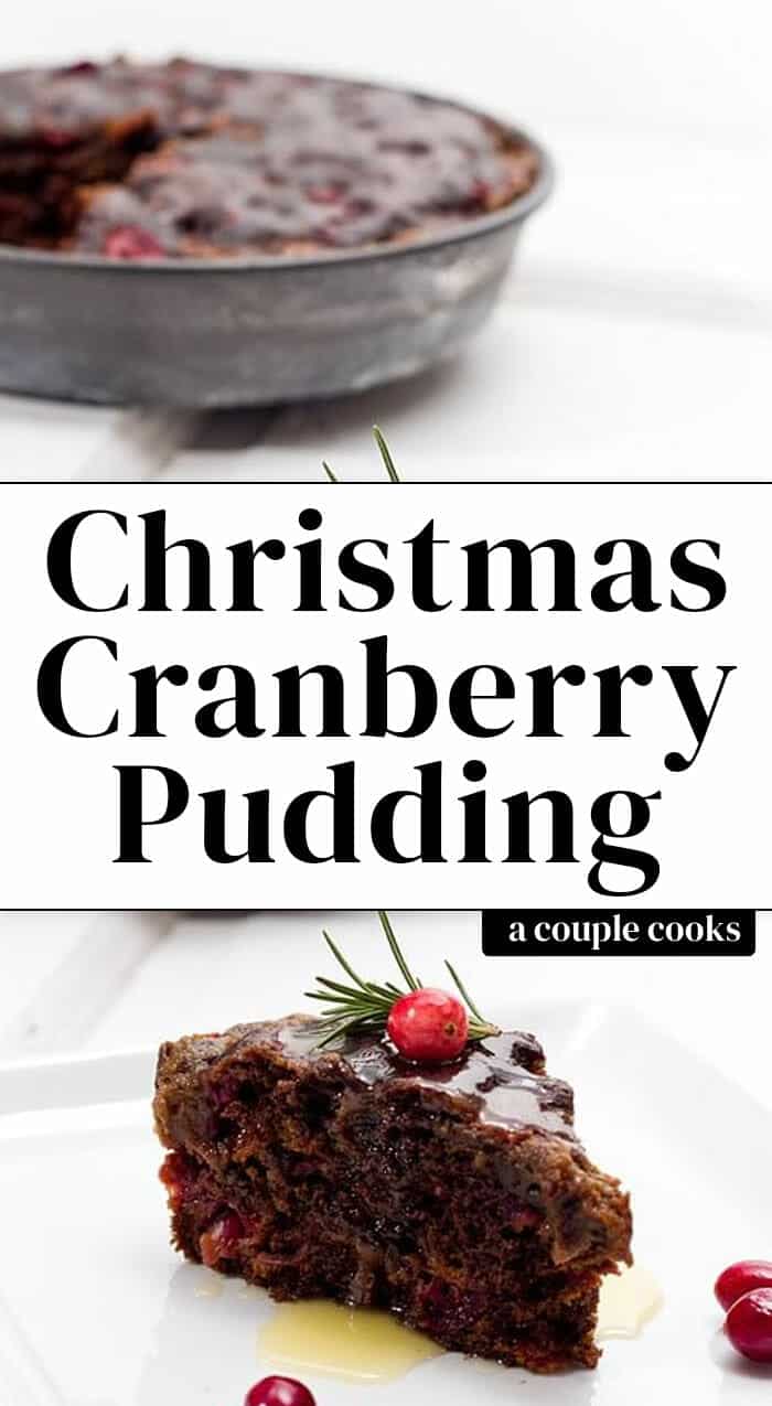 Christmas Cranberry Pudding with Butter Sauce – A Couple Cooks