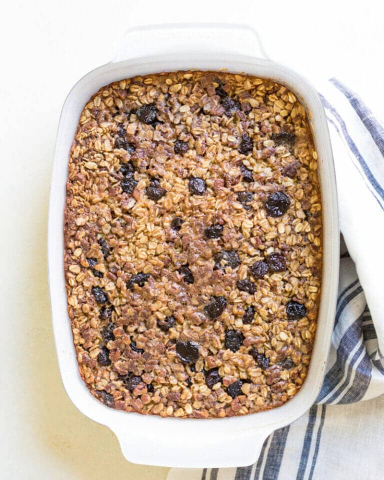 Cherry Baked Oatmeal – A Couple Cooks