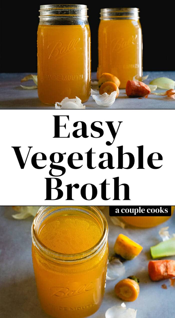 Easy Vegetable Broth Recipe – A Couple Cooks