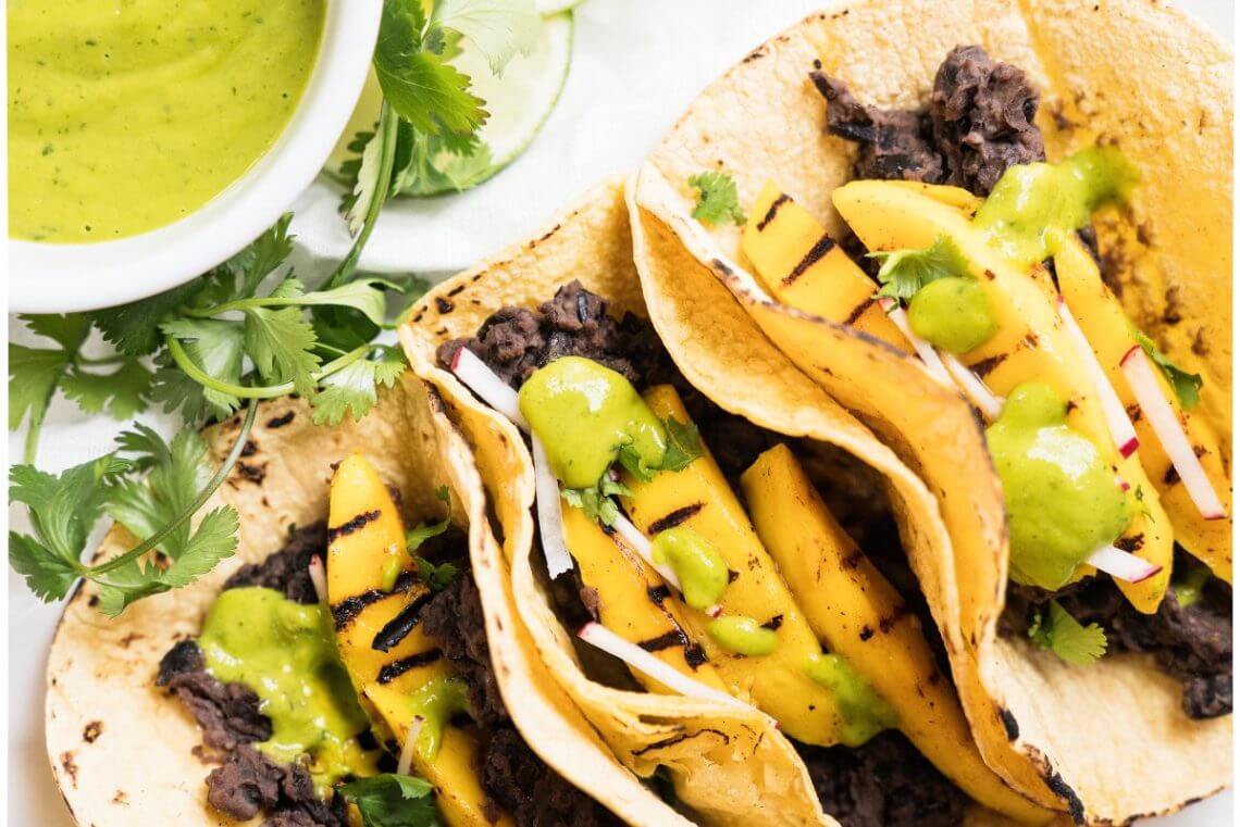 Grilled Mango Tacos with Dream Sauce – A Couple Cooks