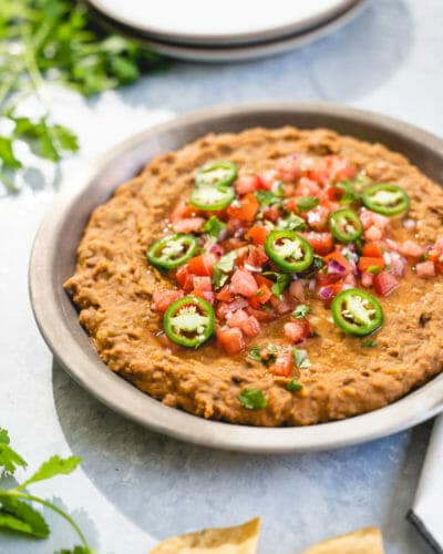 Easy Refried Bean Dip – A Couple Cooks