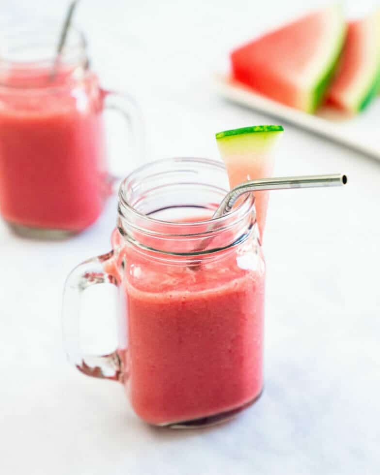 Watermelon Smoothie – A Couple Cooks