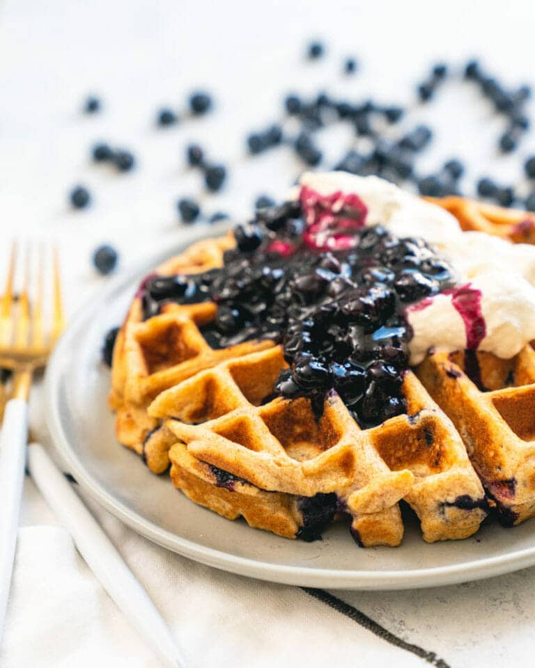 Best Blueberry Waffles – A Couple Cooks