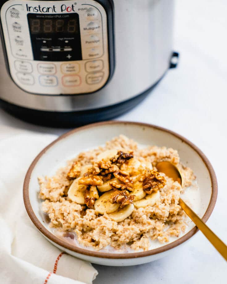 Easy Instant Pot Oatmeal (with Rolled Oats!) – A Couple Cooks