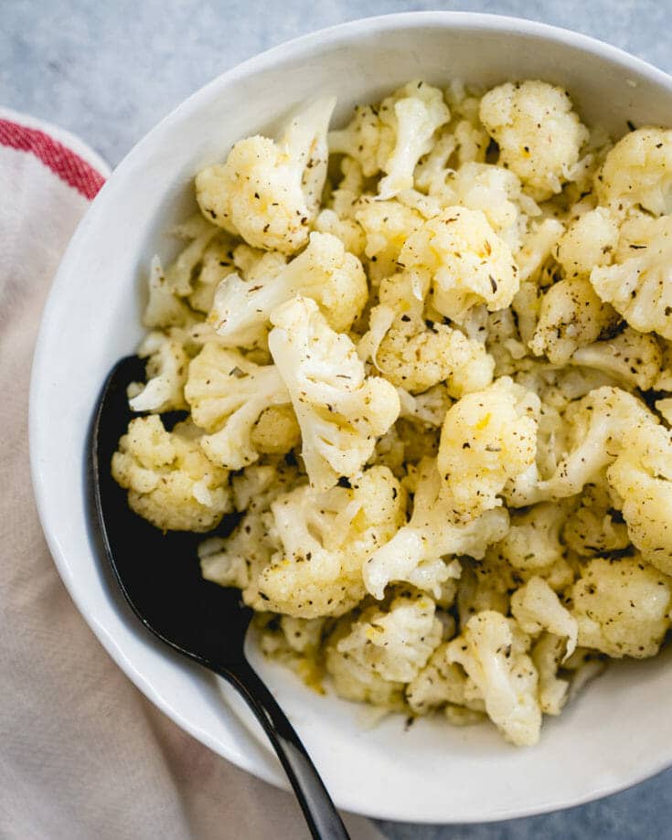 Lemon Herb Steamed Cauliflower – A Couple Cooks