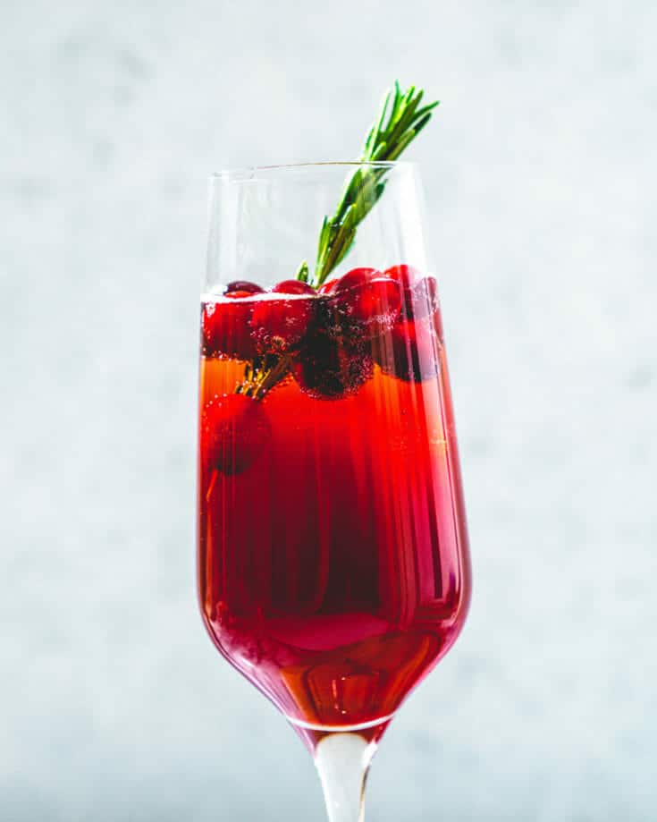 Poinsettia (Cranberry Champagne Cocktail) – A Couple Cooks