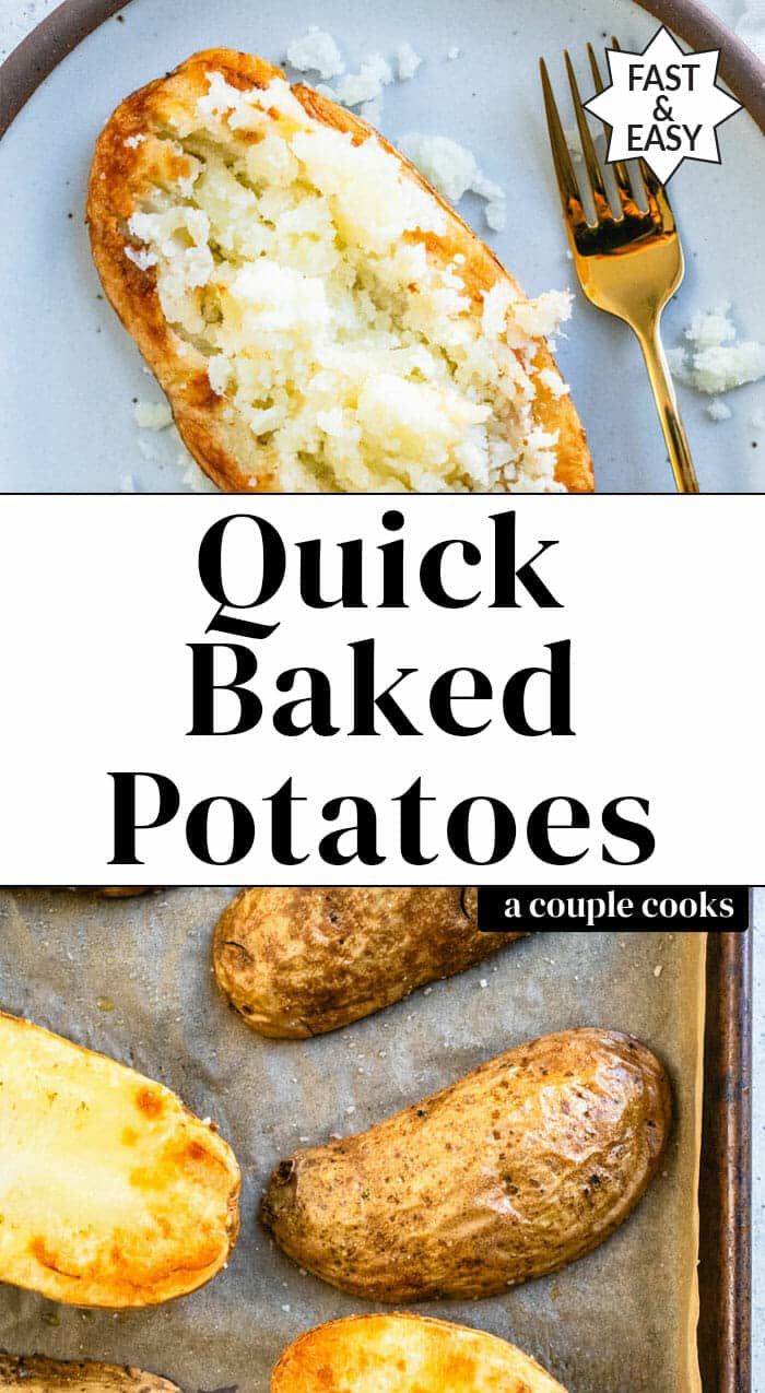 Quick Baked Potatoes (Easy Shortcut!) – A Couple Cooks