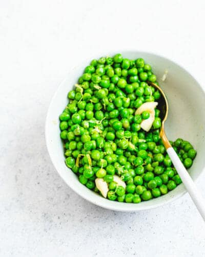 Peas with Lemon (5 Minute Side Dish!) – A Couple Cooks