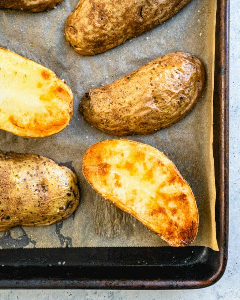 Quick Baked Potatoes (Easy Shortcut!) – A Couple Cooks
