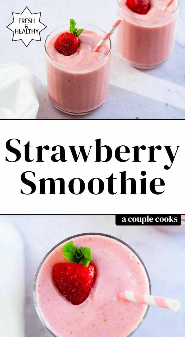 Perfect Strawberry Smoothie Recipe (5 Ingredients)