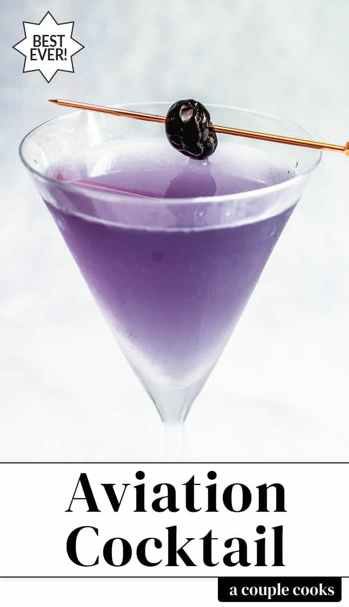Classic Aviation Cocktail – A Couple Cooks