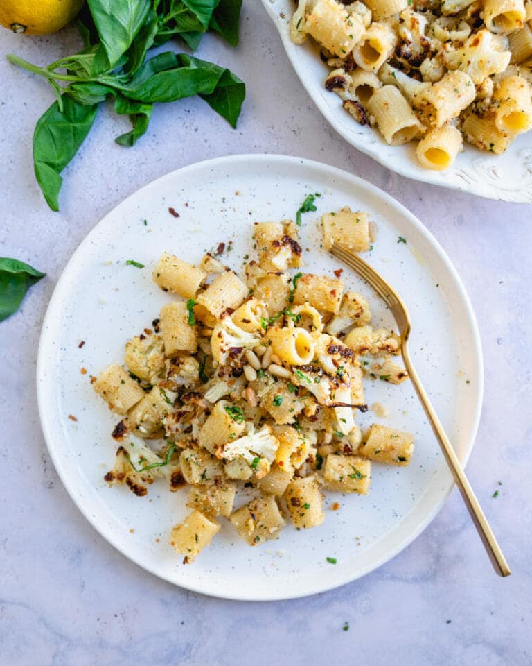 Roasted Cauliflower Pasta Recipe – A Couple Cooks