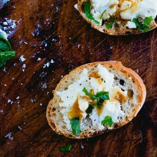 Goat Cheese Crostini – A Couple Cooks