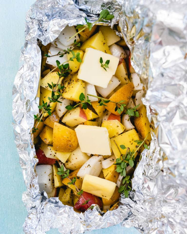 Grilled Potatoes in Foil – A Couple Cooks