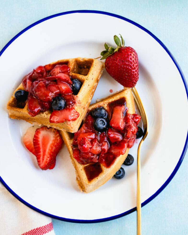 Best Strawberry Waffles – A Couple Cooks