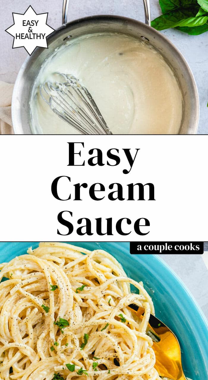 Easy Cream Sauce (Garlic Parmesan!) – A Couple Cooks