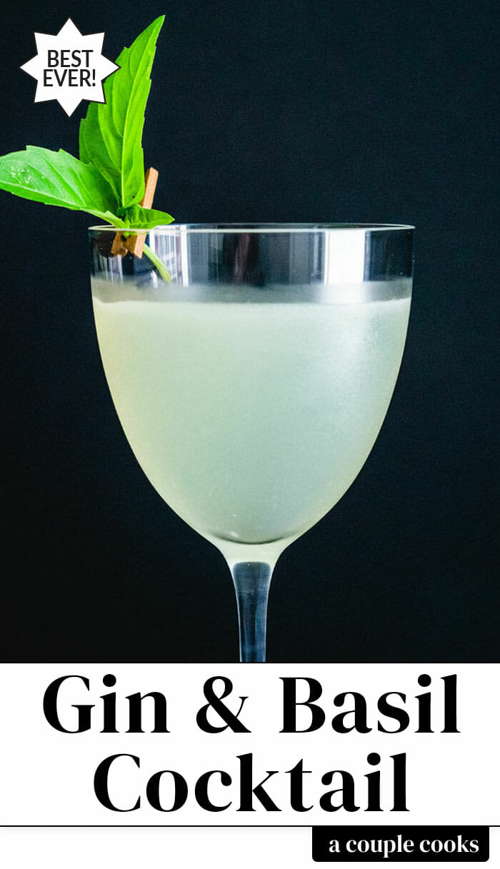 Gin & Basil Cocktail – A Couple Cooks