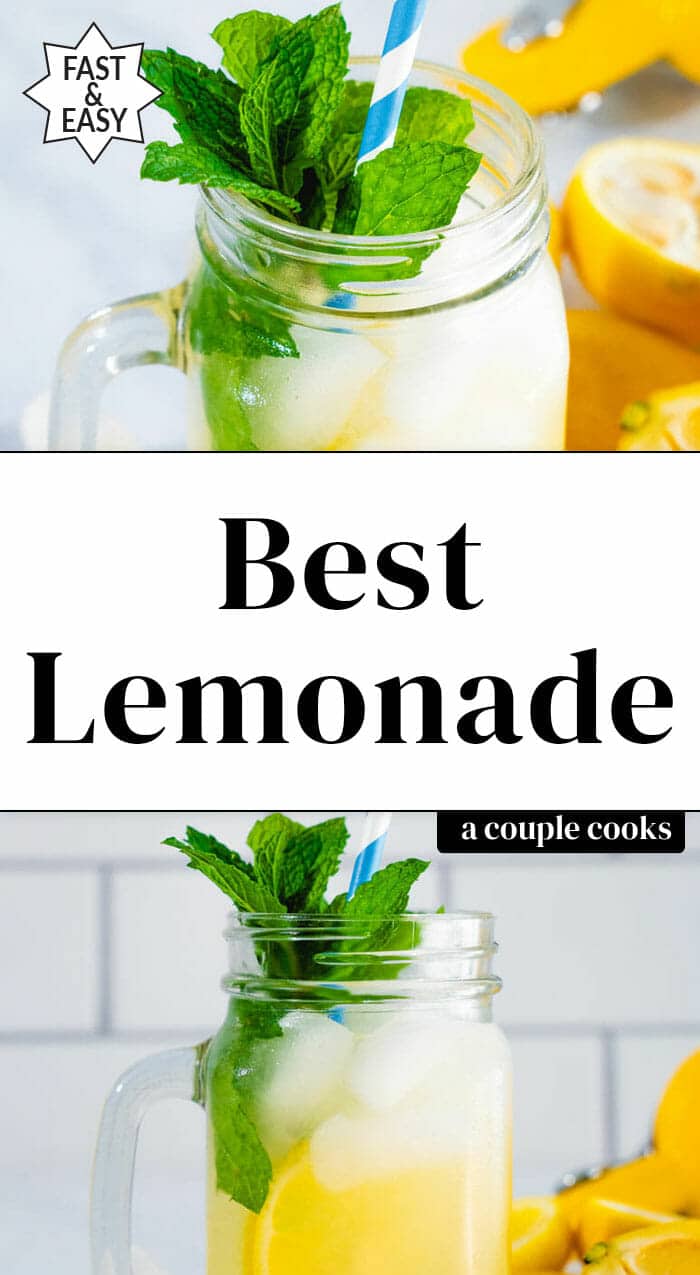 Fresh Lemonade (Best Flavor, Easy Method!) – A Couple Cooks