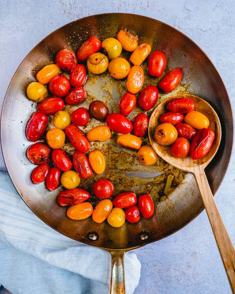 Easy Blistered Tomatoes – A Couple Cooks