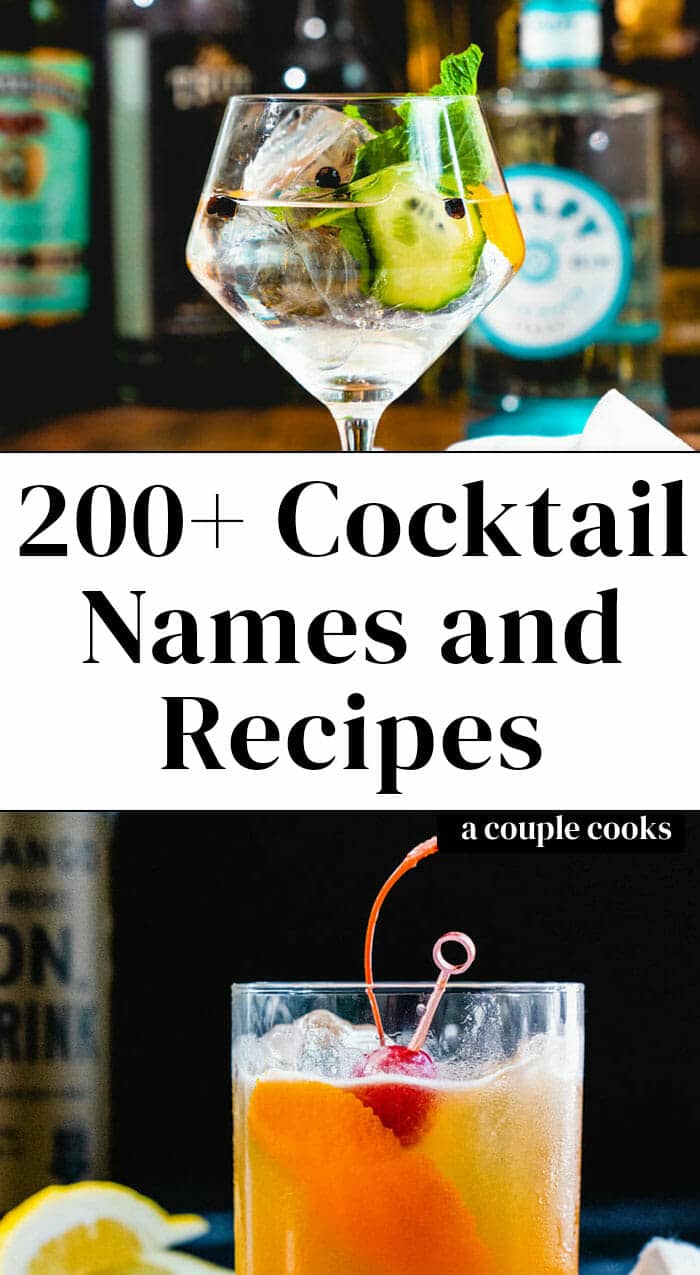 300 Popular Cocktail Names Recipes A Couple Cooks