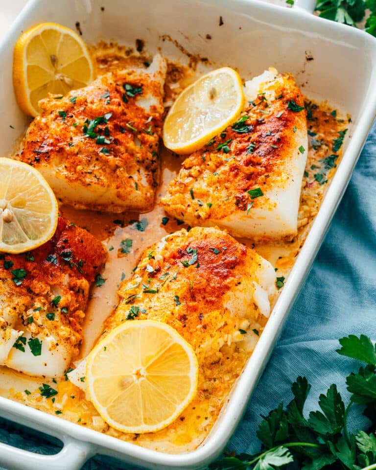 Baked Cod with Lemon – A Couple Cooks