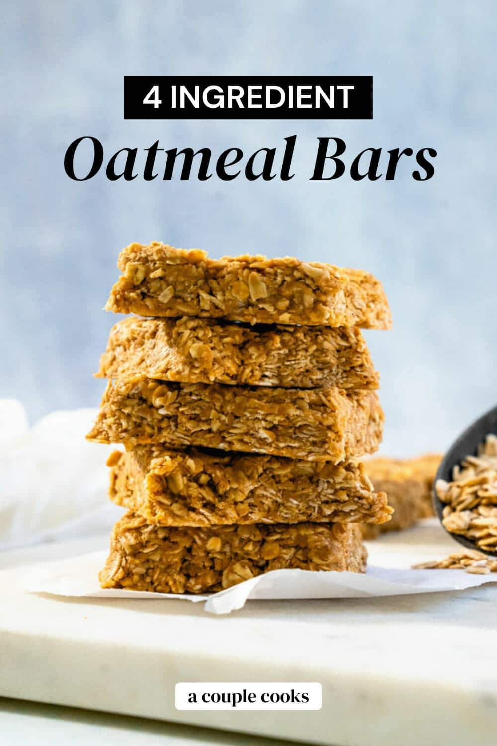 4-Ingredient Easy Oatmeal Bars