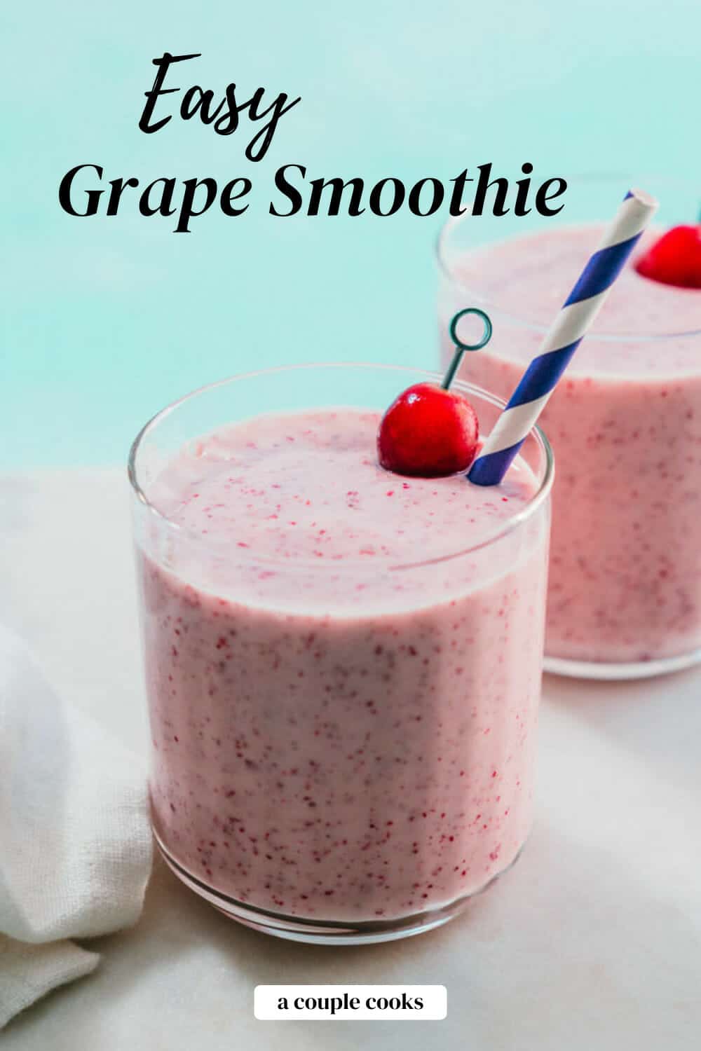 Easy Grape Smoothie (Just 4 Ingredients!)