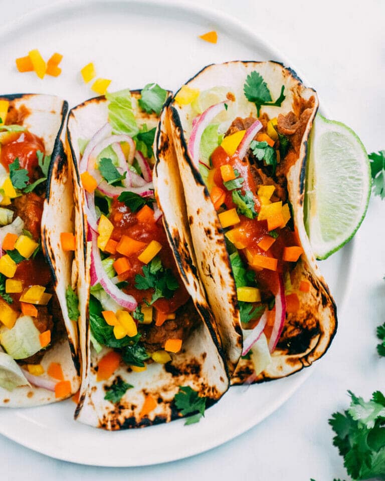 Quick Refried Bean Tacos (15 Minutes!) – A Couple Cooks