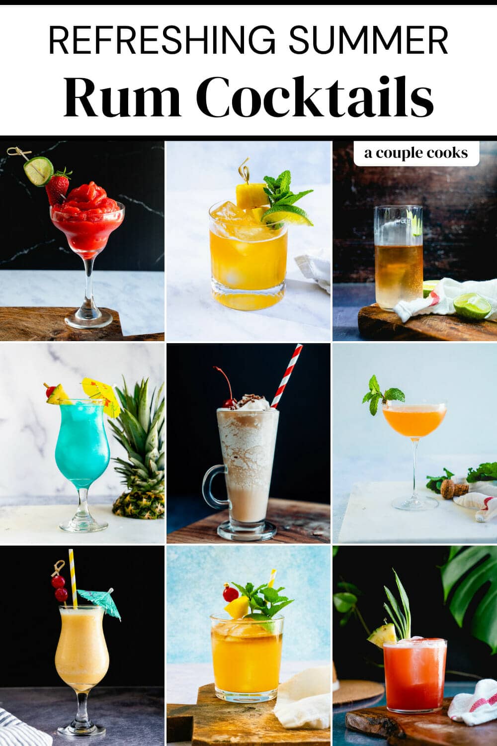 15 Summer Rum Cocktails – A Couple Cooks