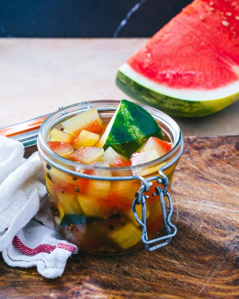 Easy Pickled Watermelon Rind – A Couple Cooks