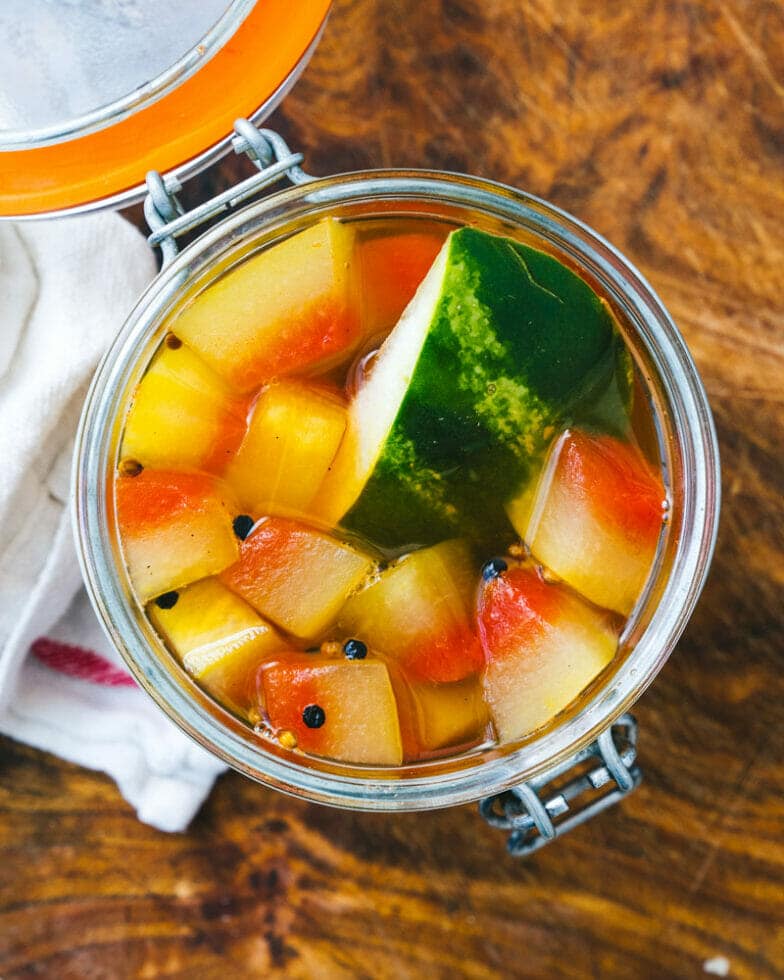 Easy Pickled Watermelon Rind – A Couple Cooks