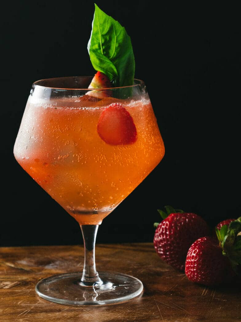 Strawberry Basil Cocktail – A Couple Cooks