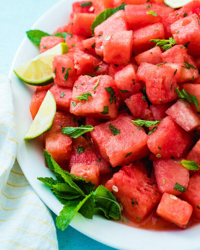 Watermelon Salad with Mint – A Couple Cooks