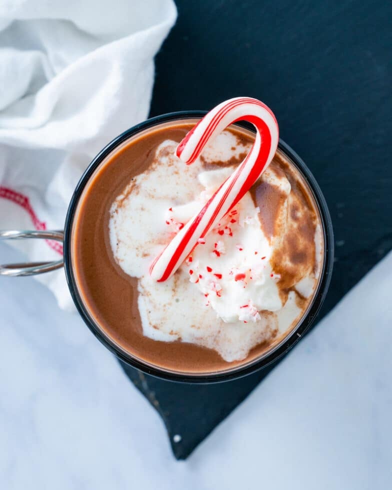 Peppermint Schnapps Hot Chocolate – A Couple Cooks