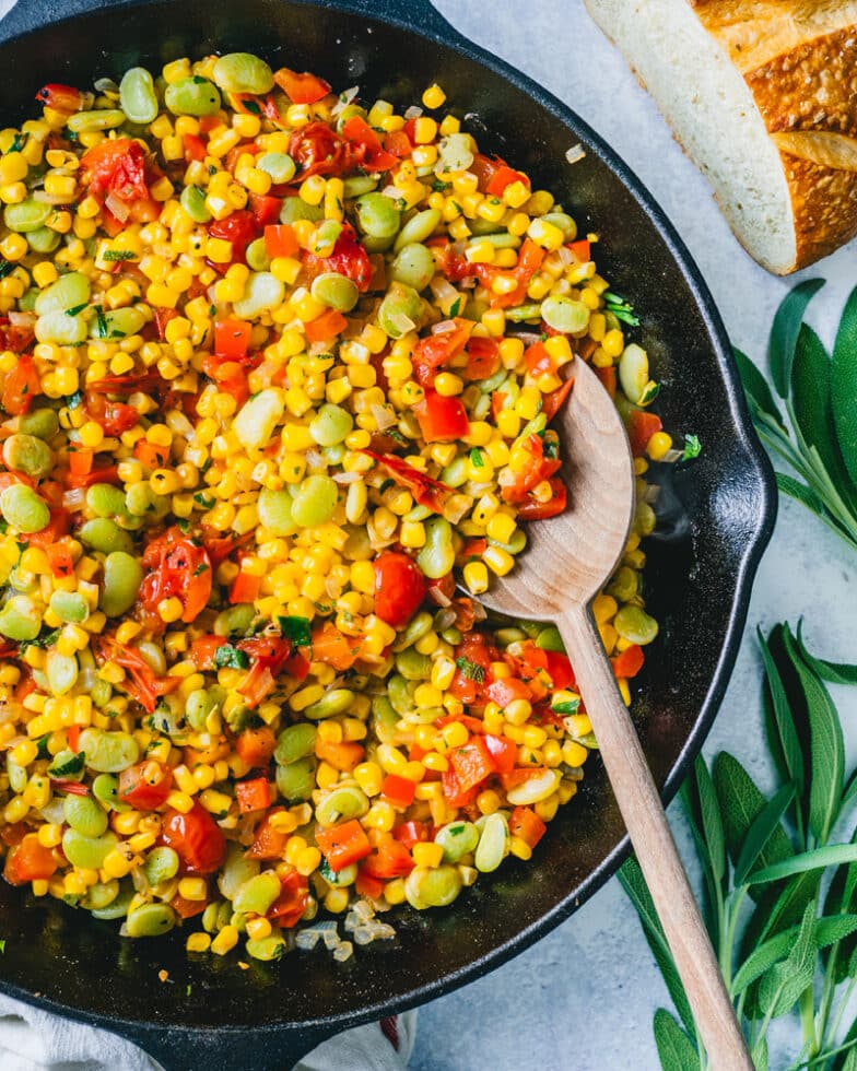 Easy Succotash – A Couple Cooks