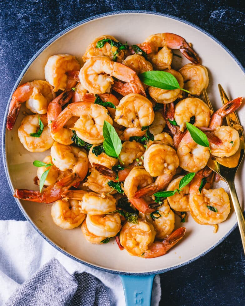 Thai Basil Shrimp – A Couple Cooks