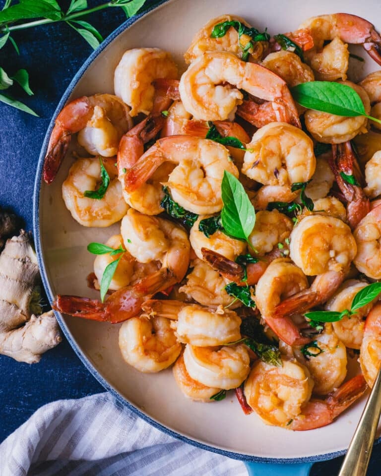 Thai Basil Shrimp – A Couple Cooks