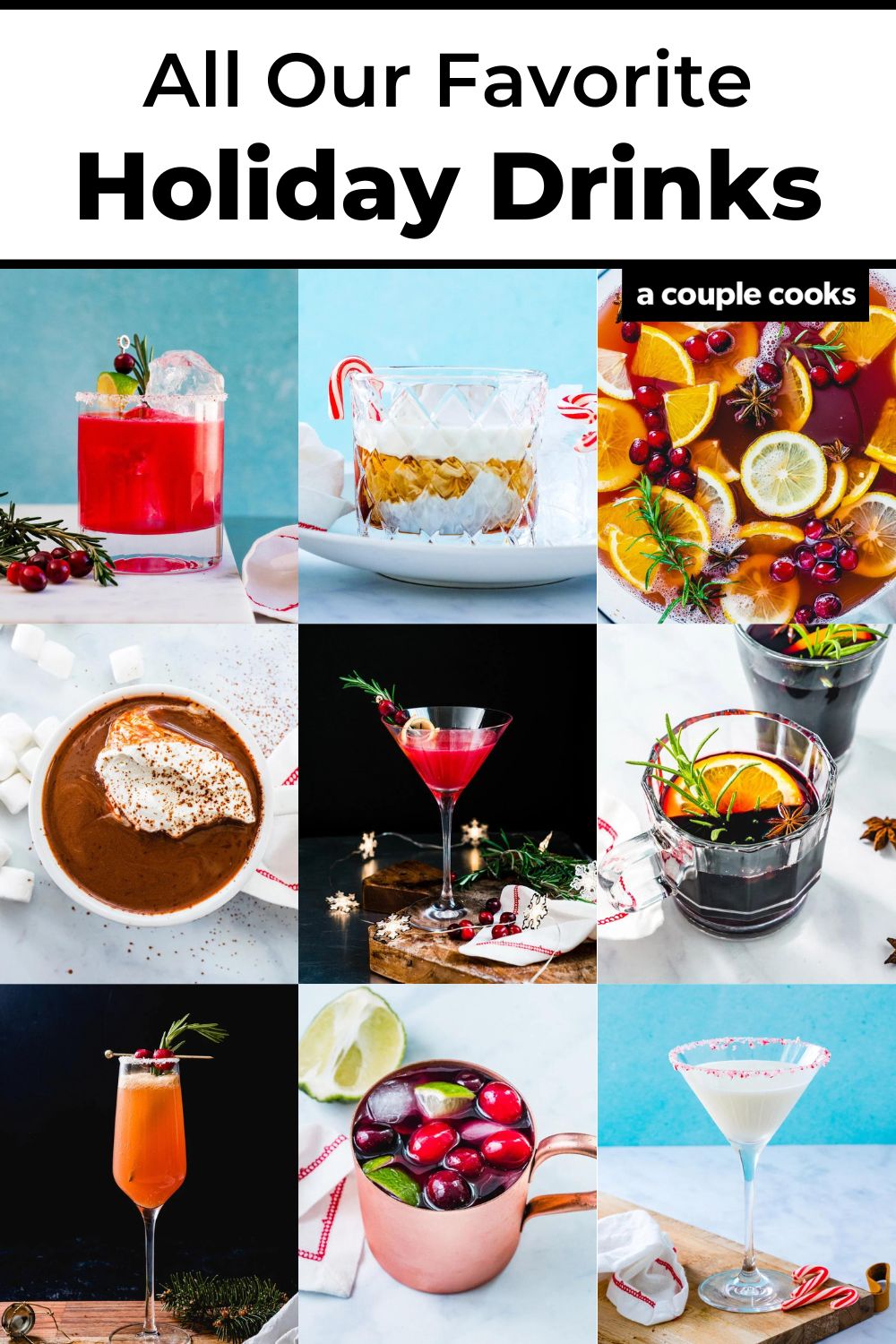 35 Festive Holiday Drinks – A Couple Cooks