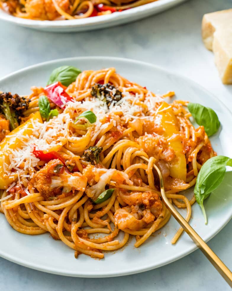 Roasted Vegetable Pasta – A Couple Cooks