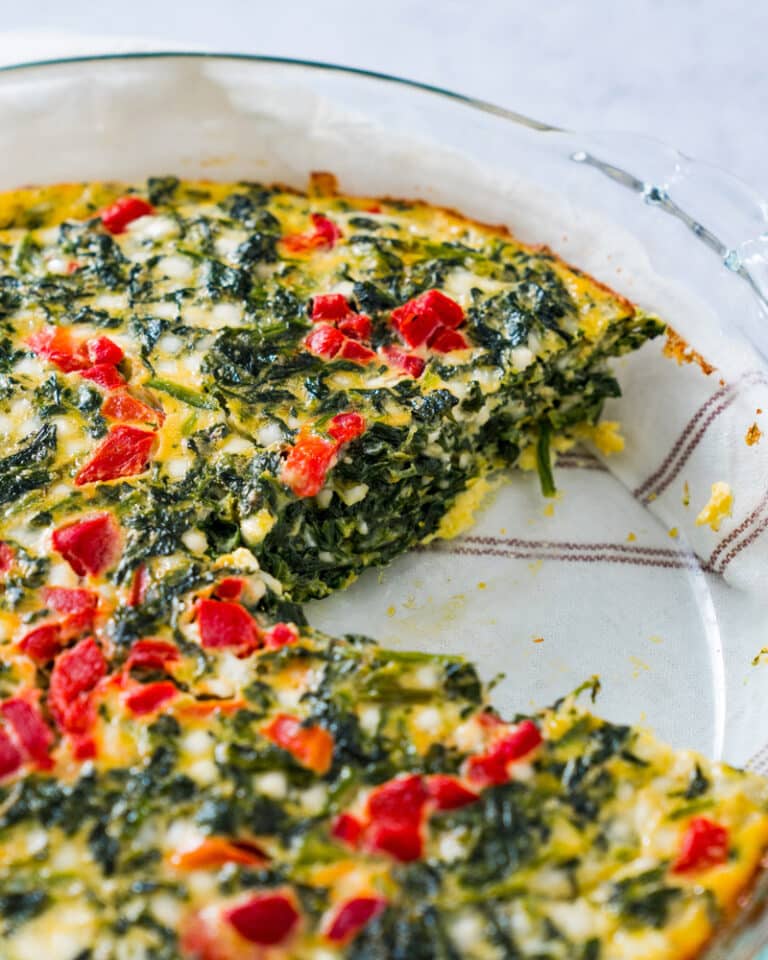 Crustless Quiche with Spinach – A Couple Cooks