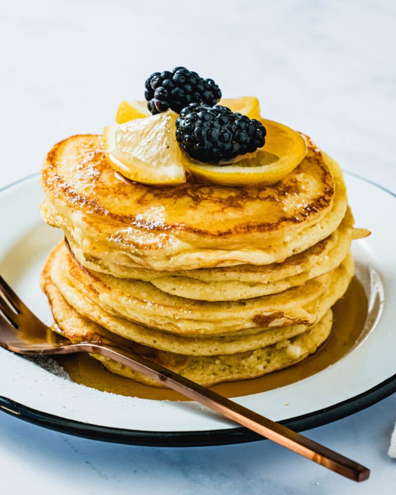 Lemon Ricotta Pancakes – A Couple Cooks