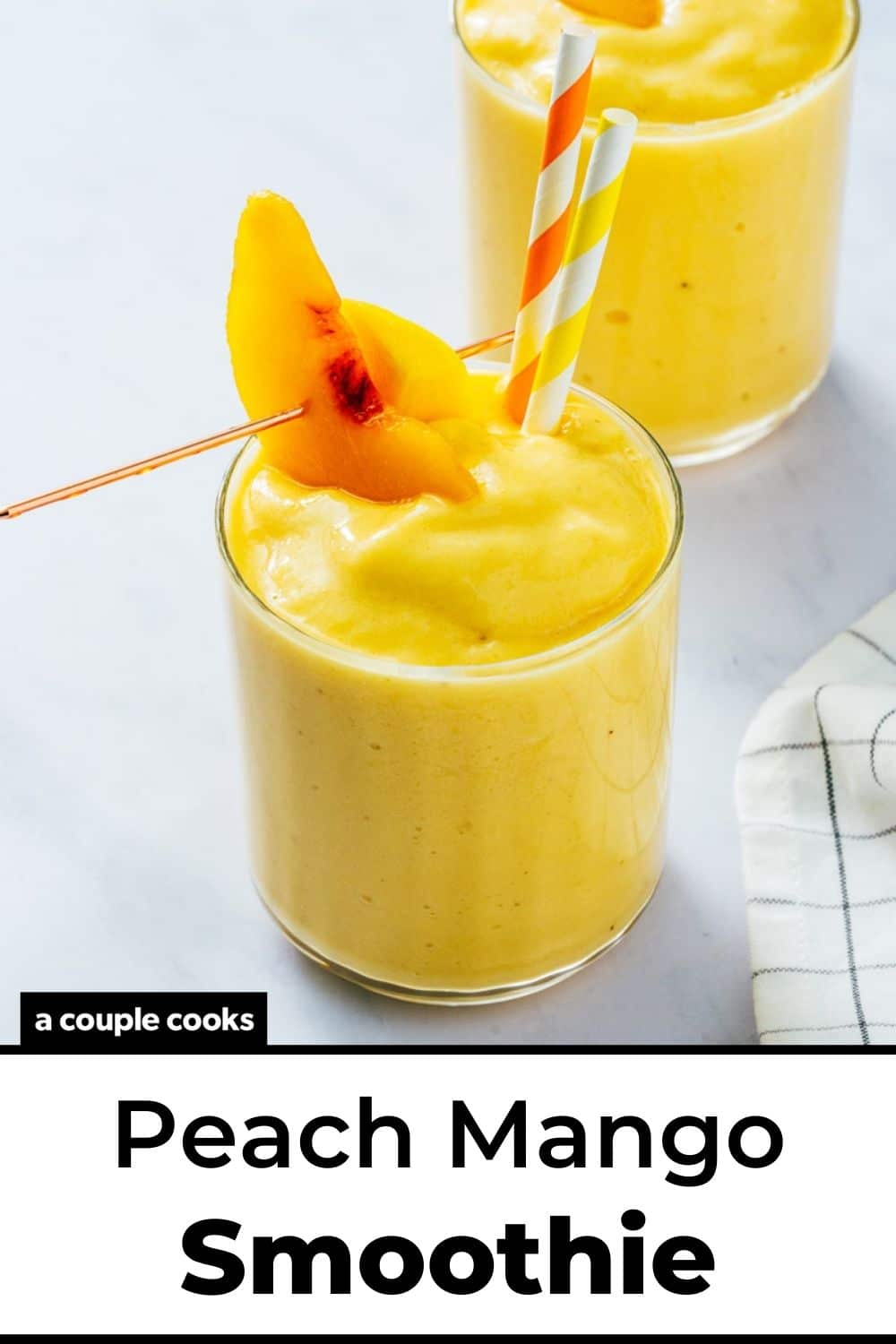 Peach Mango Smoothie – A Couple Cooks