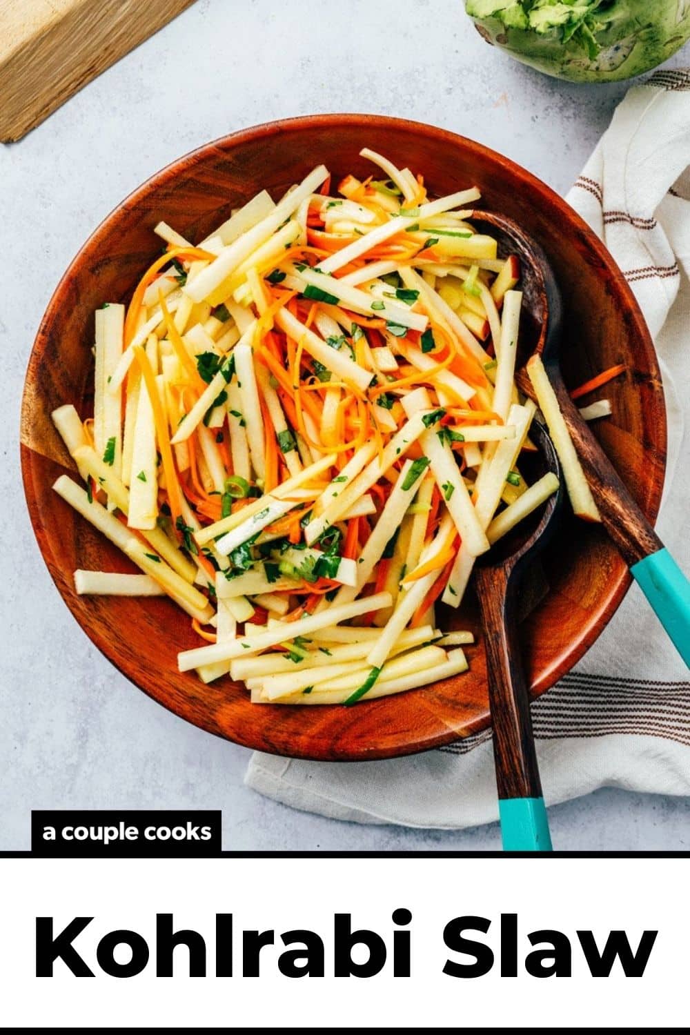 Kohlrabi Slaw – A Couple Cooks