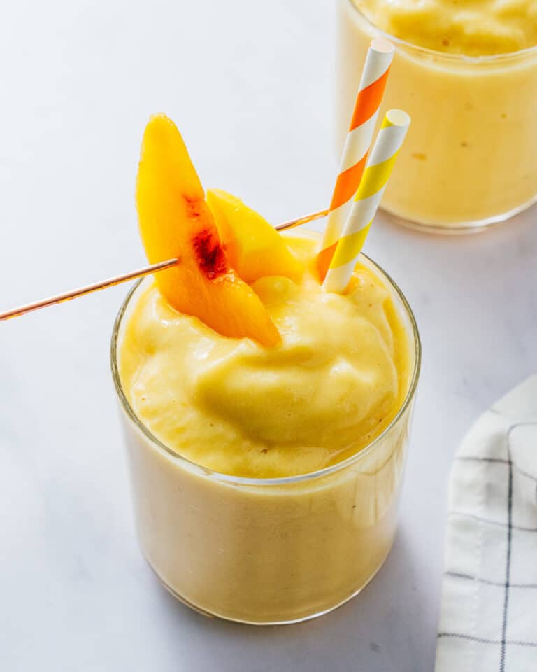 Peach Mango Smoothie – A Couple Cooks