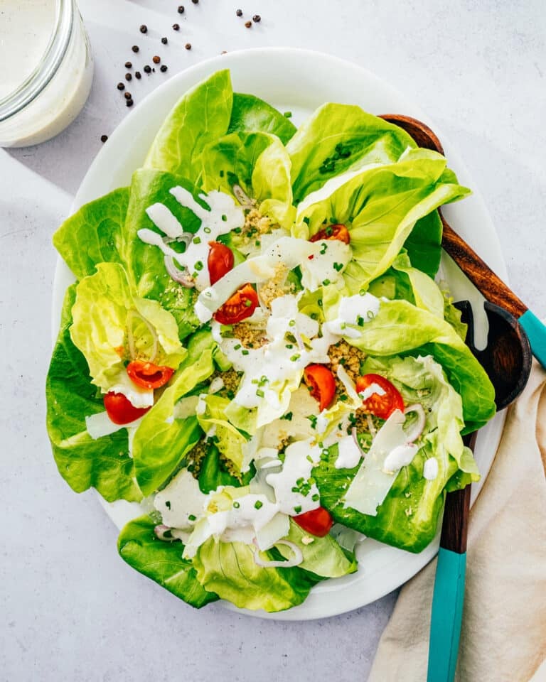 Butter Lettuce Salad with Parmesan Dressing – A Couple Cooks